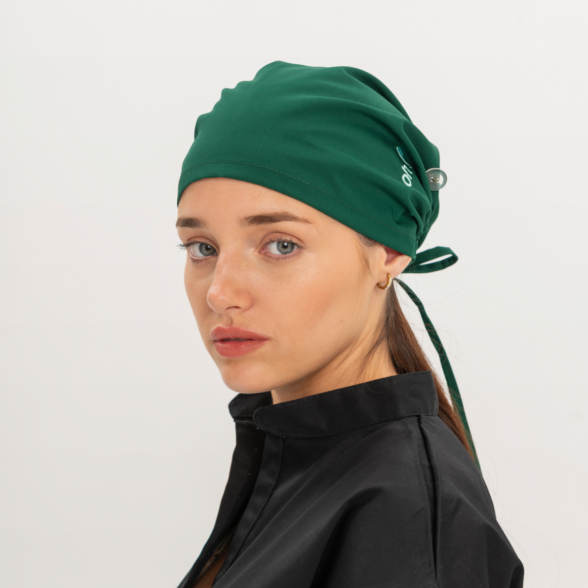 Cofia ajustable con botón verde inglés - Oh! Wear